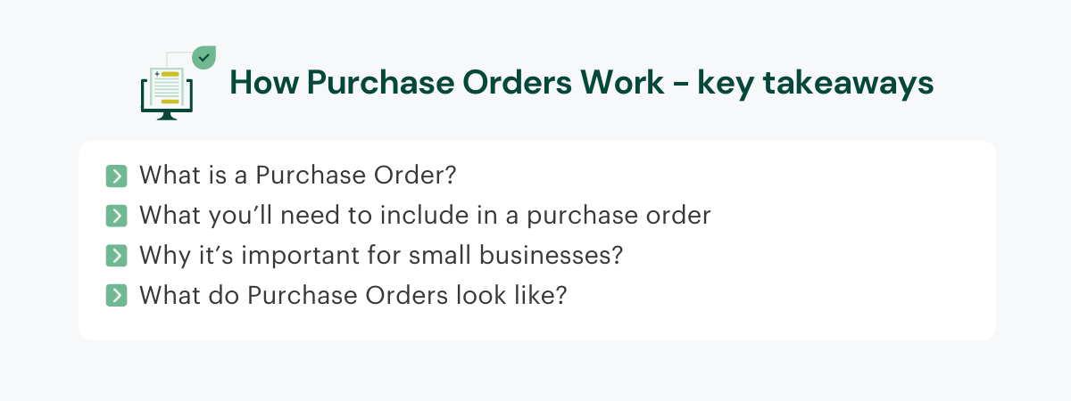 How do Purchase Orders Work for Small Businesses? Your Full guide